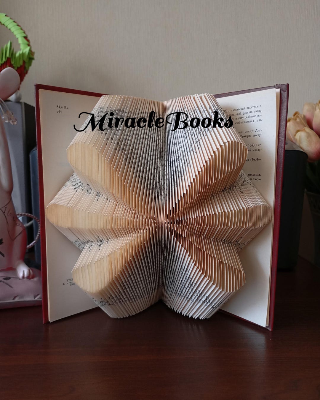 Geometric BOOK FOLDING PATTERN Figures 6 (flower) + Instructions ...