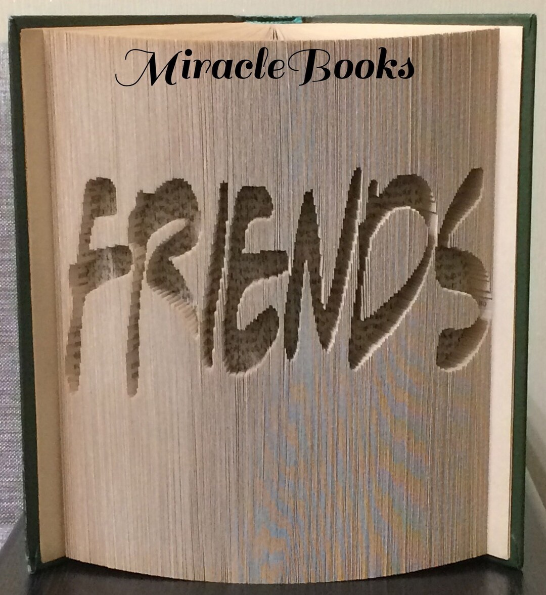 Friends BOOK FOLDING PATTERN + Instructions - Book Fold - Folded Book ...