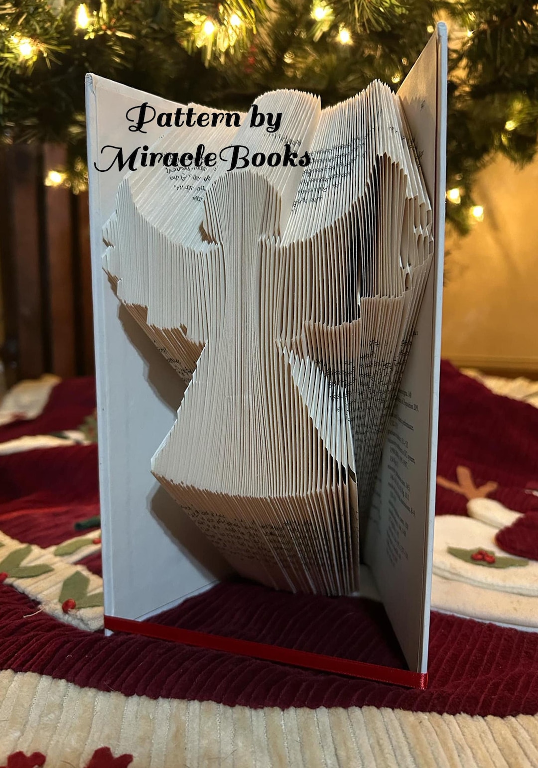 Angel Book Folding PATTERN (MMF) + Instructions + FREE Paw Print Book ...