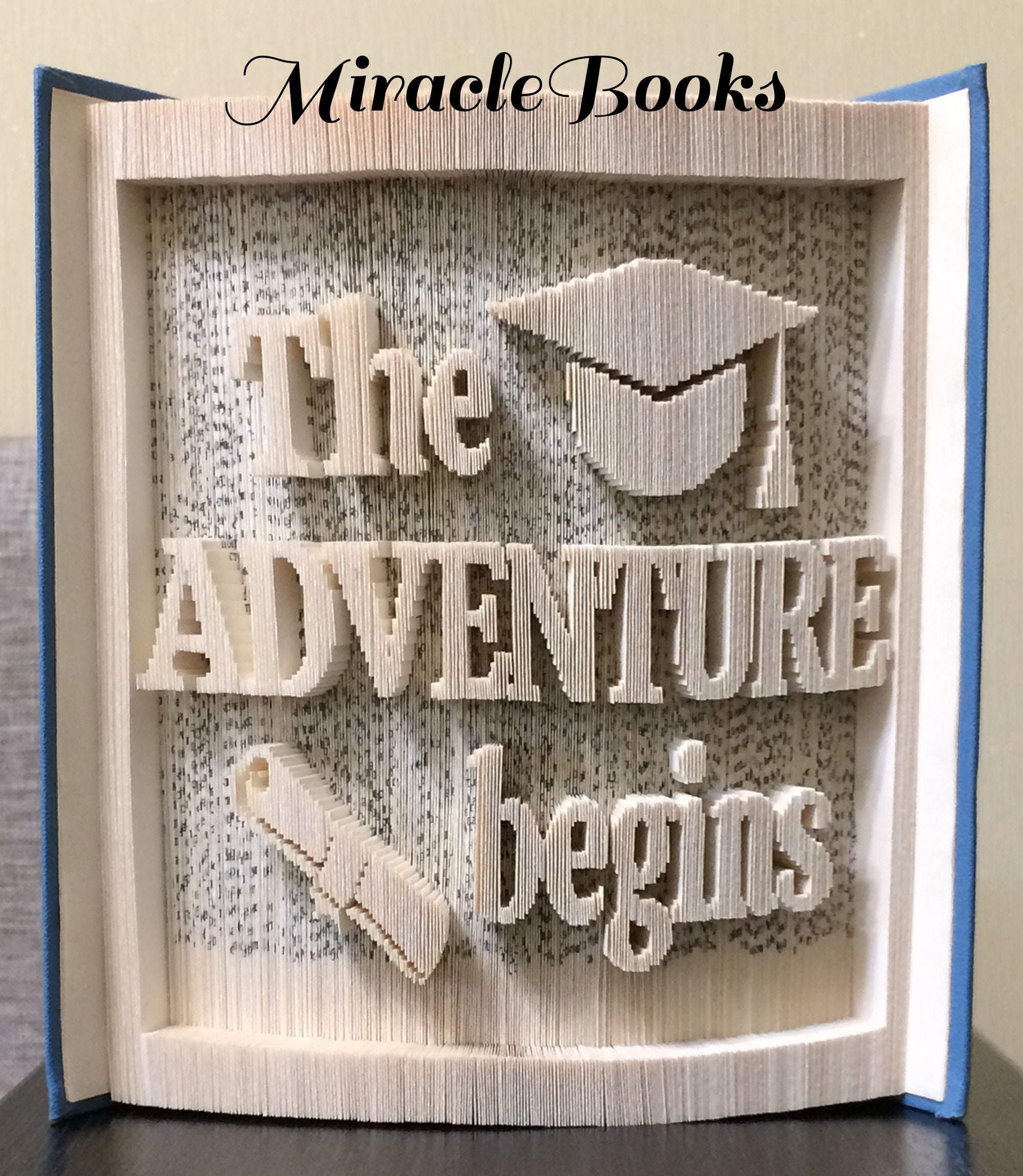 Graduation BOOK FOLDING PATTERN Instructions the Adventure | Etsy