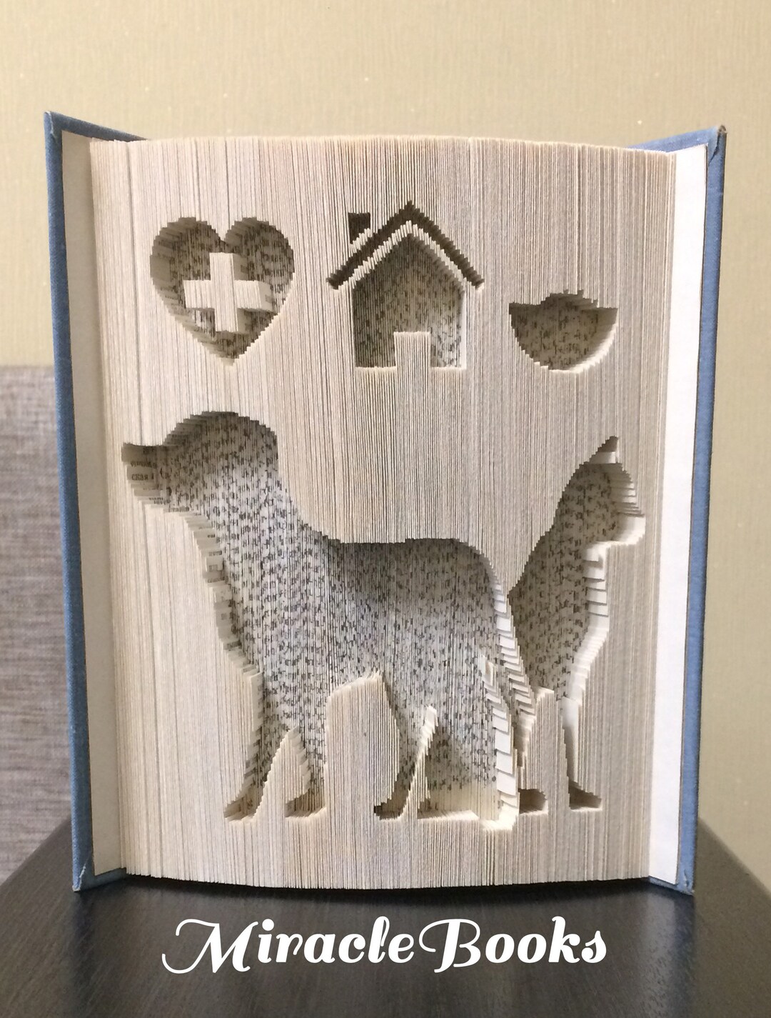 Pets BOOK FOLDING PATTERN + Instructions - Book Fold - Folded Book ...