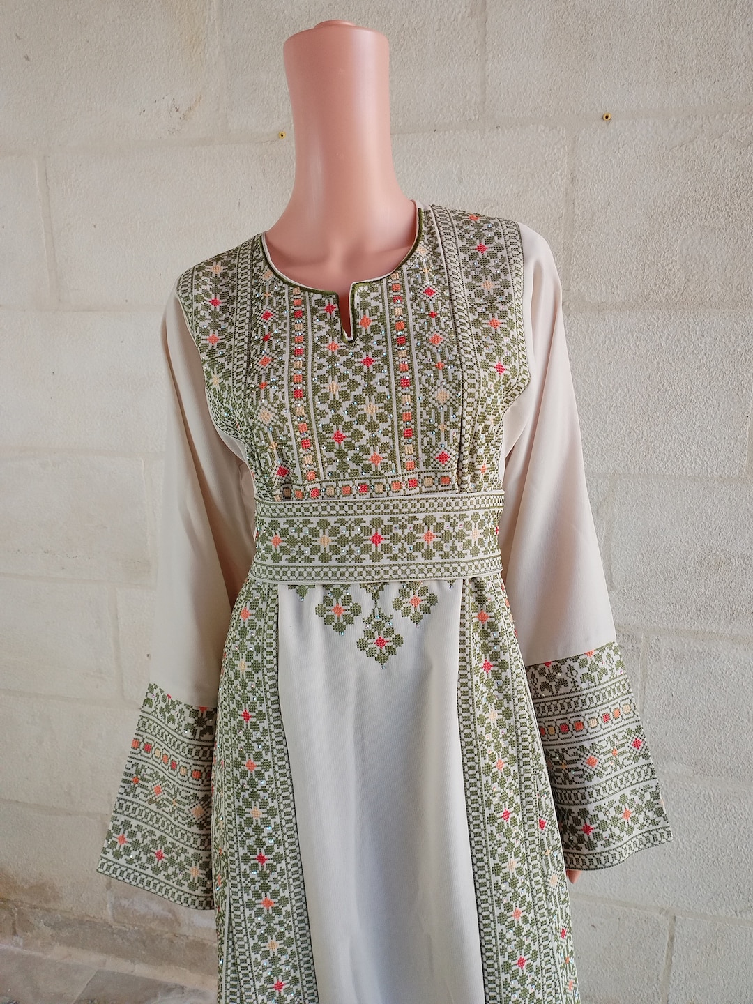 Palestinian Embroidery Thobe Princess Thob Maxi Dress Tatreez Amira ...