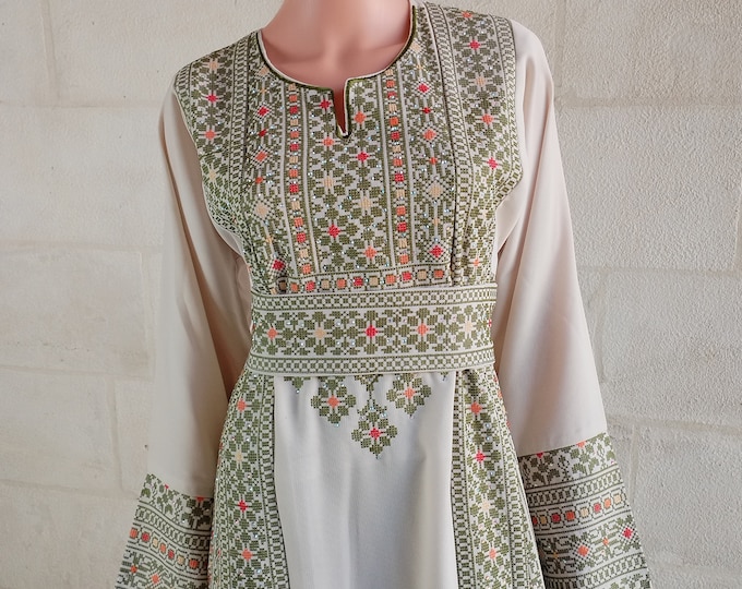 Palestinian Embroidery Thobe Princess Thob Maxi Dress Tatreez Amira ...