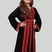 Palestinian Thobe Tatreez Little Girls Red and Black With Manajel - Etsy