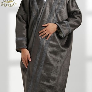 Farwa Fur Bisht Arabic Cloak Winter Coat Gray - Etsy