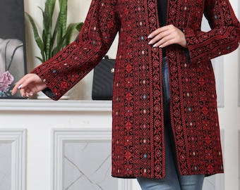 Palestinian Embroidery Stunning Jacket Amazing Tatreez From Front ...