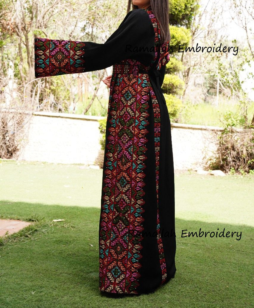 Palestinian Thobe Tatreez Embroidery Front and Back Six Strips - Etsy