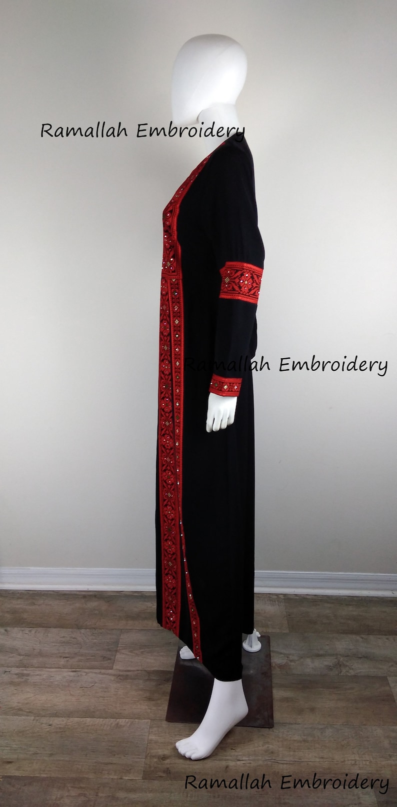 Palestinian Thobe Thob Embroidery Tatreez Red Sanabel | Etsy