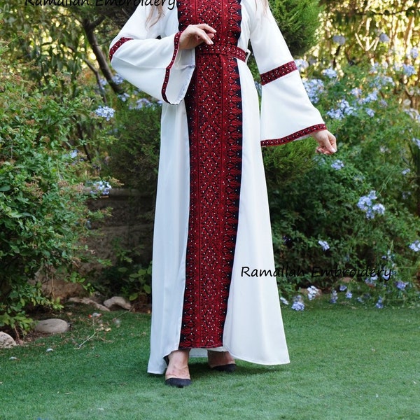 Palestinian Thobe Women White - Etsy