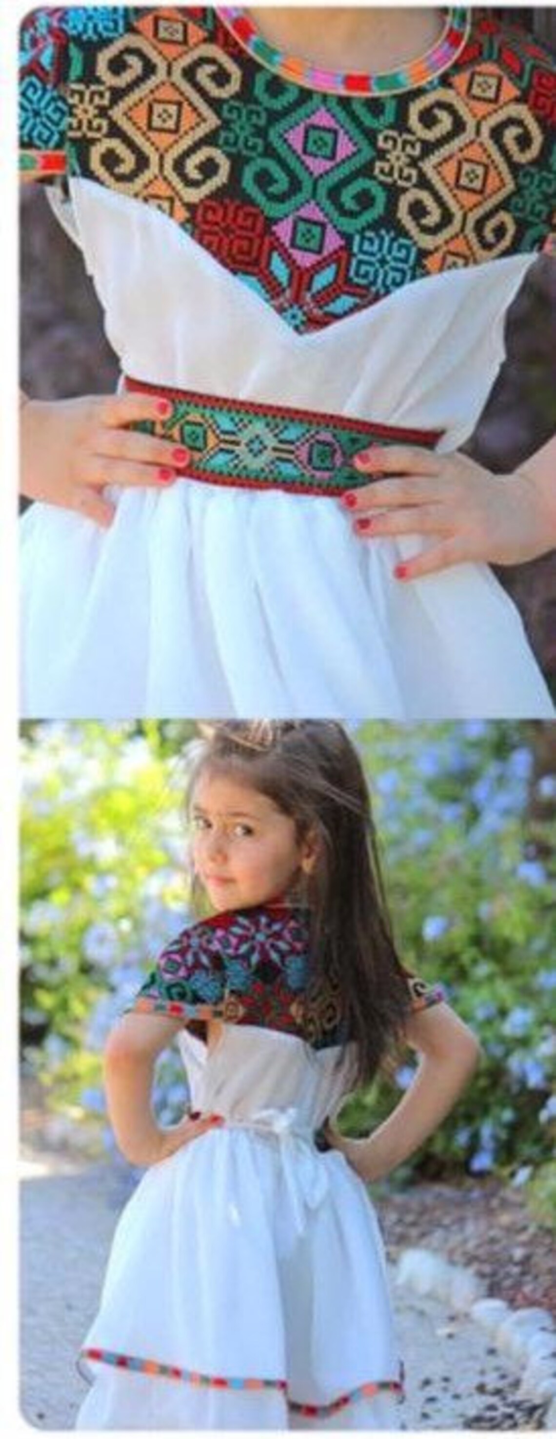 Little Girl Palestinian Embroidered Ruffle Maxi Dress Thobe | Etsy