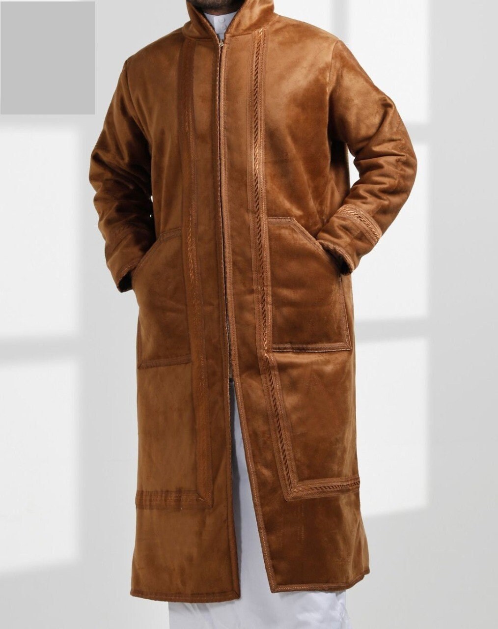 Farwa Bisht Fur Men Winter Coat Arabian High Quality Hazel Coat With ...