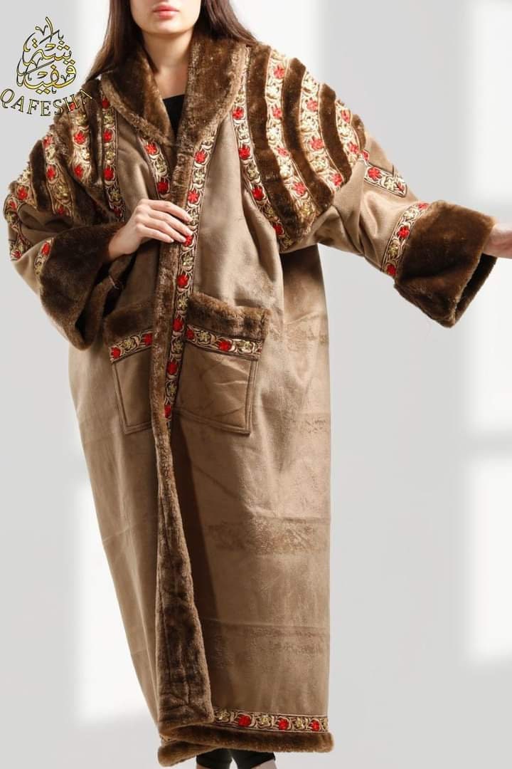 Women Farwa Fur Bisht Abaya Tatreez Warm Winter Coat One Size - Etsy UK