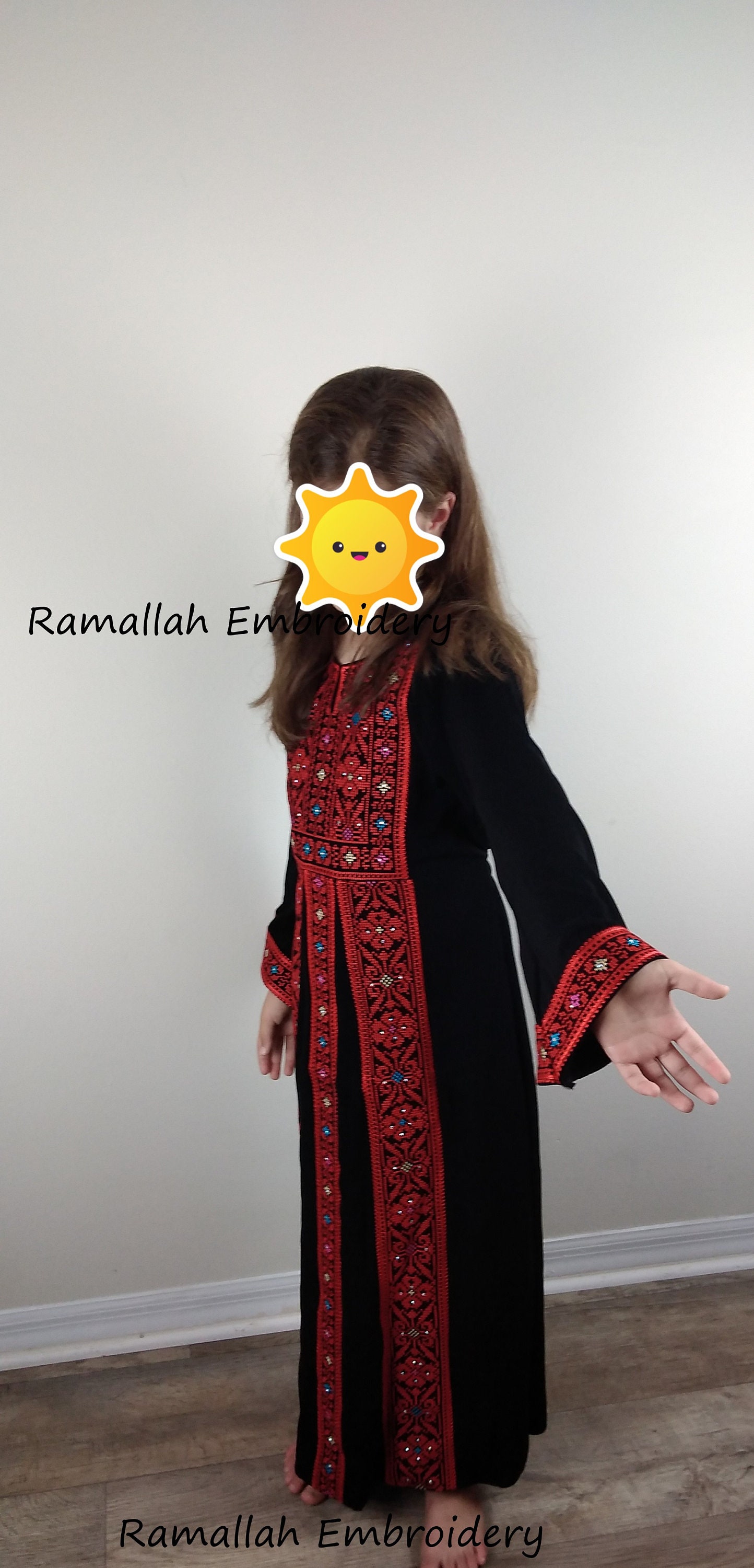 Embroidery Palestinian Girl Dress Thobe Tatreez Heritage Thob - Etsy