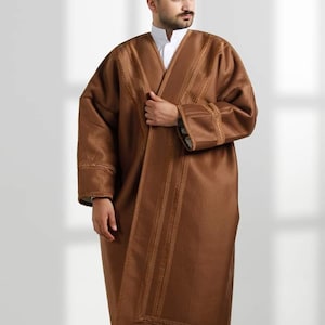 Farwa Fur Men Bisht Arabic Cloak Winter Warm Coat Heavy Style - Etsy