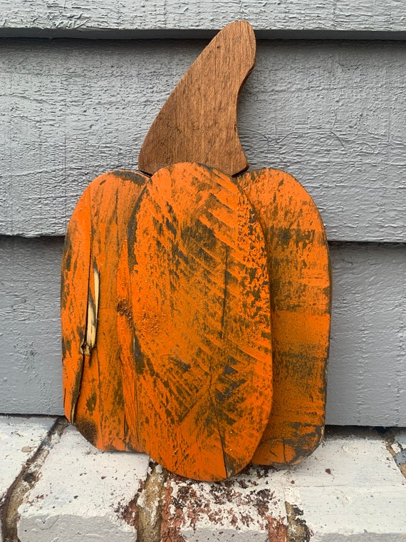 Rustic Wooden Pumpkins - Etsy