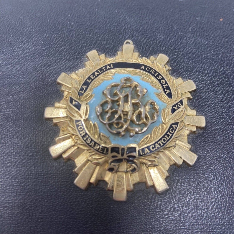 Vintage Heraldic Order of Isabella the Catholic Black Leather - Etsy