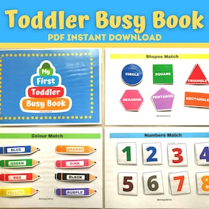 Toddler Busy Book Learning Binder Preschool Busy Book - Etsy