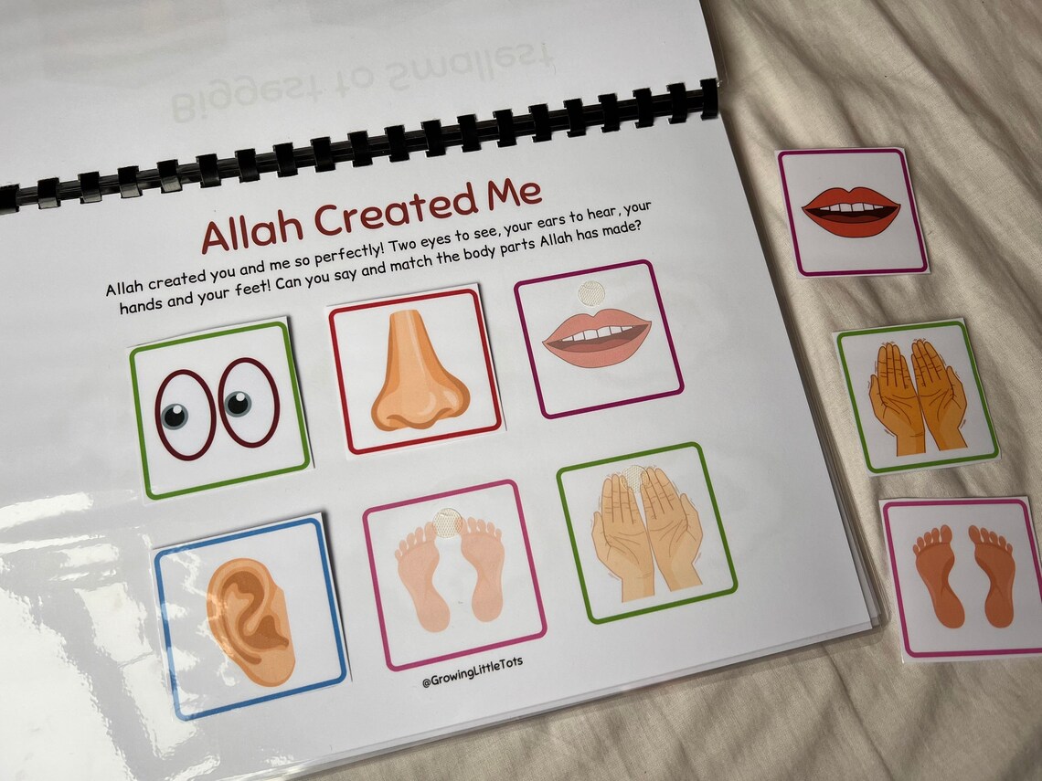 Islamic Toddler Busy Book Islamic Themed Learning Binder - Etsy