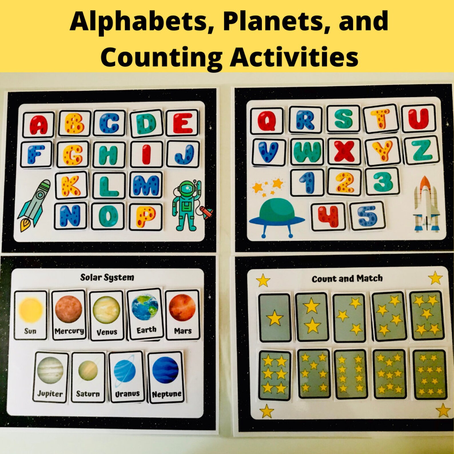 Space Busy Book, Pre-k Learning Binder, Kindergarten Busy Book, Solar ...