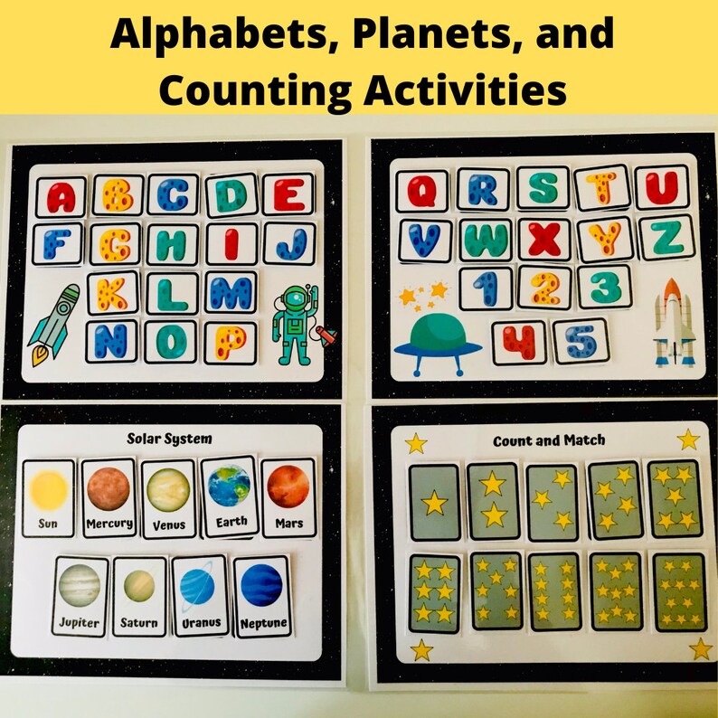 Space Busy Book, Pre-k Learning Binder, Kindergarten Busy Book, Solar ...