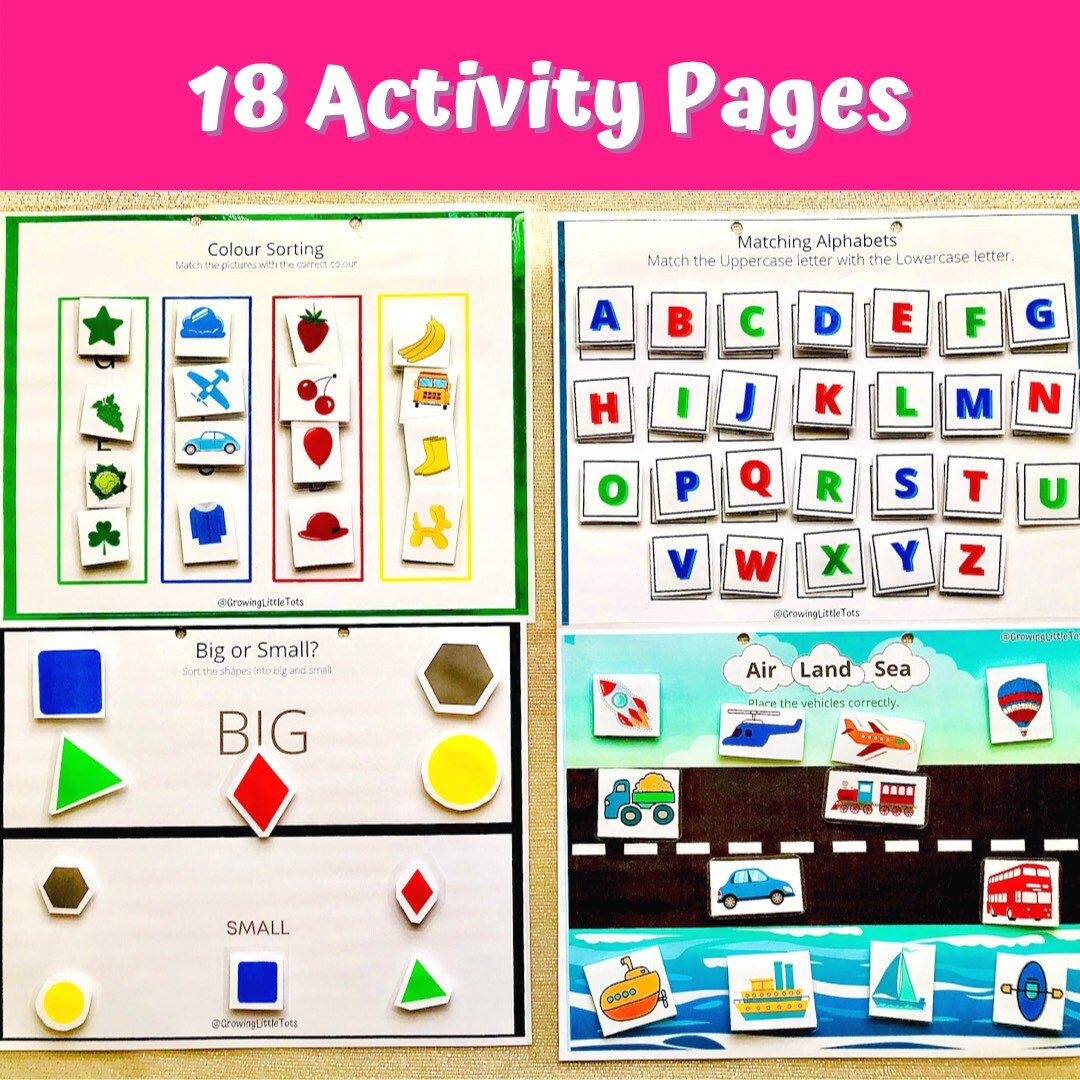 Preschool Busy Book Learning Binder Toddler Learning | Etsy UK