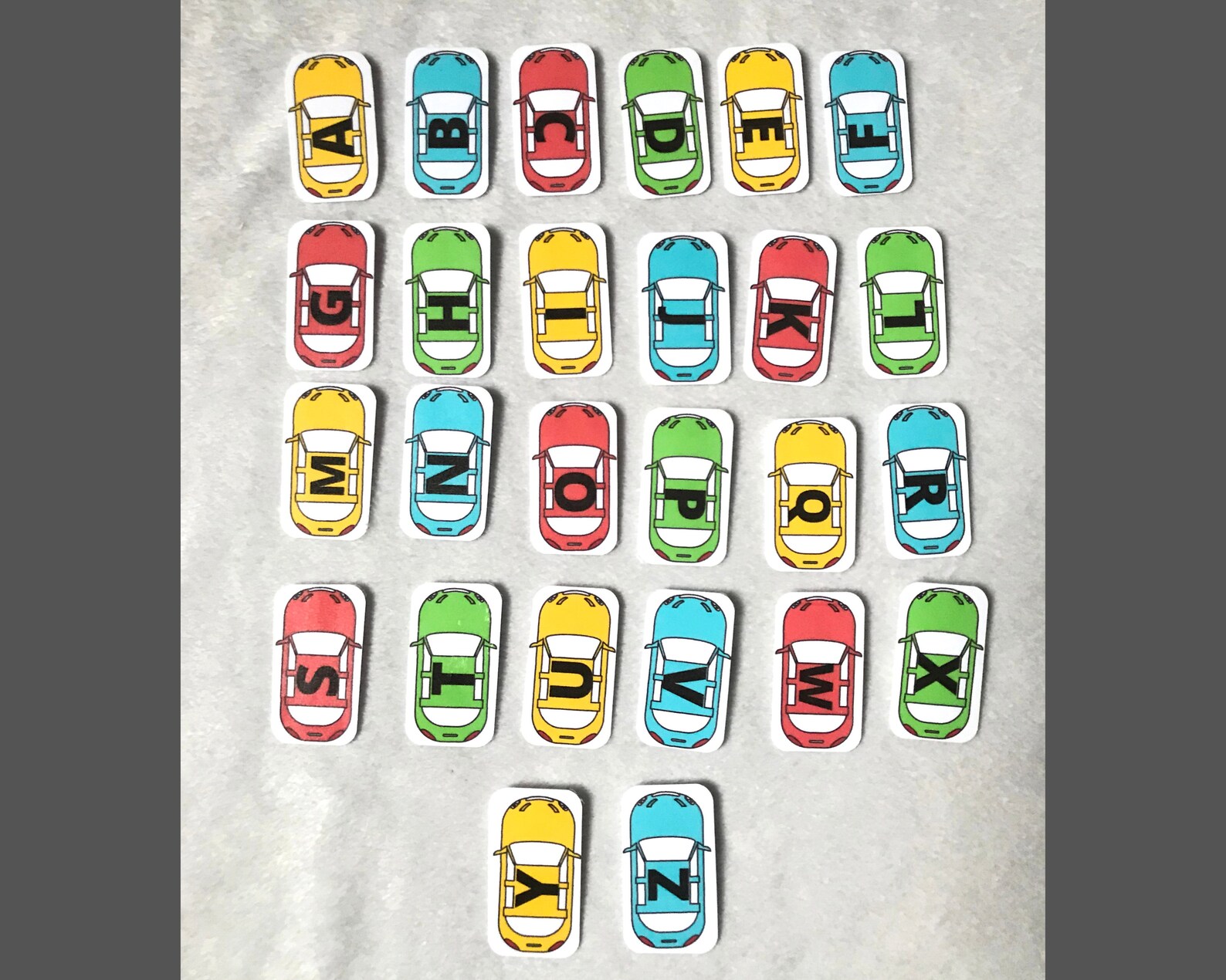 Alphabet Car Matching Activity Car Busy Book Toddler - Etsy