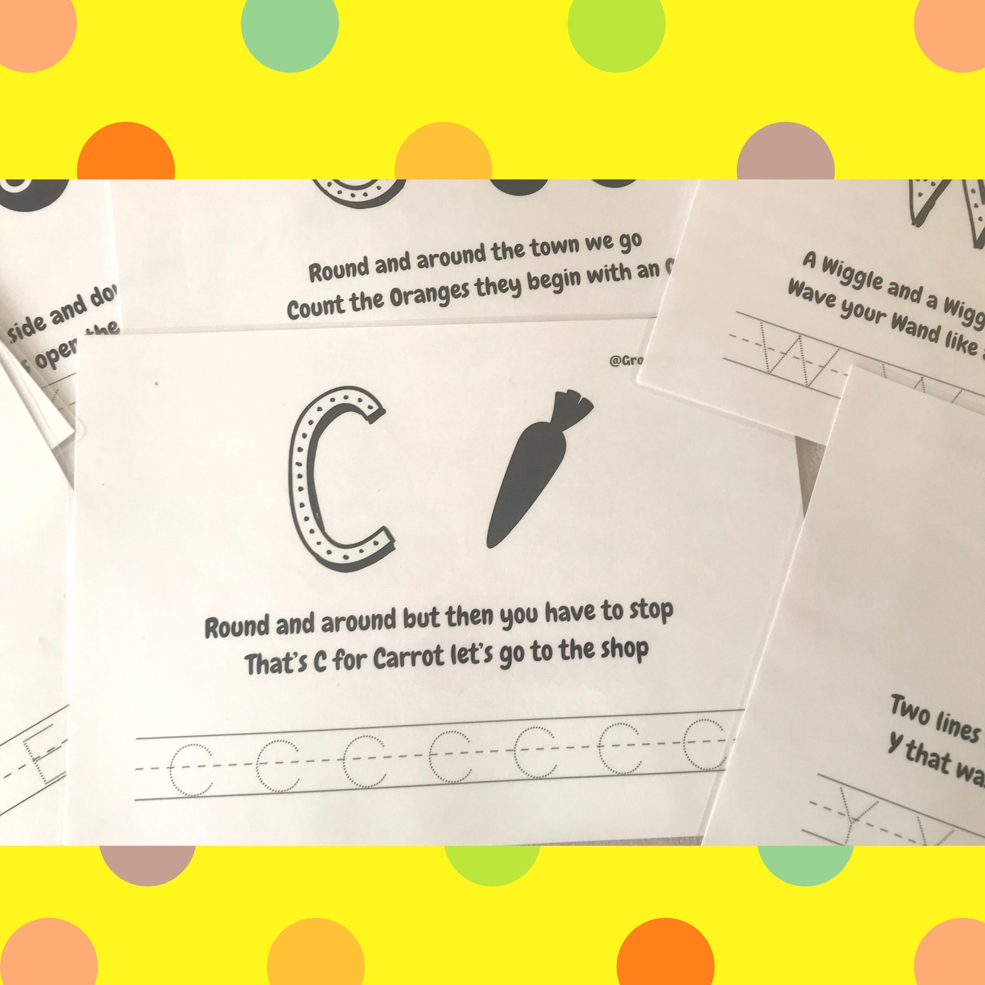 Alphabet Rhyming Play Dough Mat Alphabet Tracing Mat - Etsy