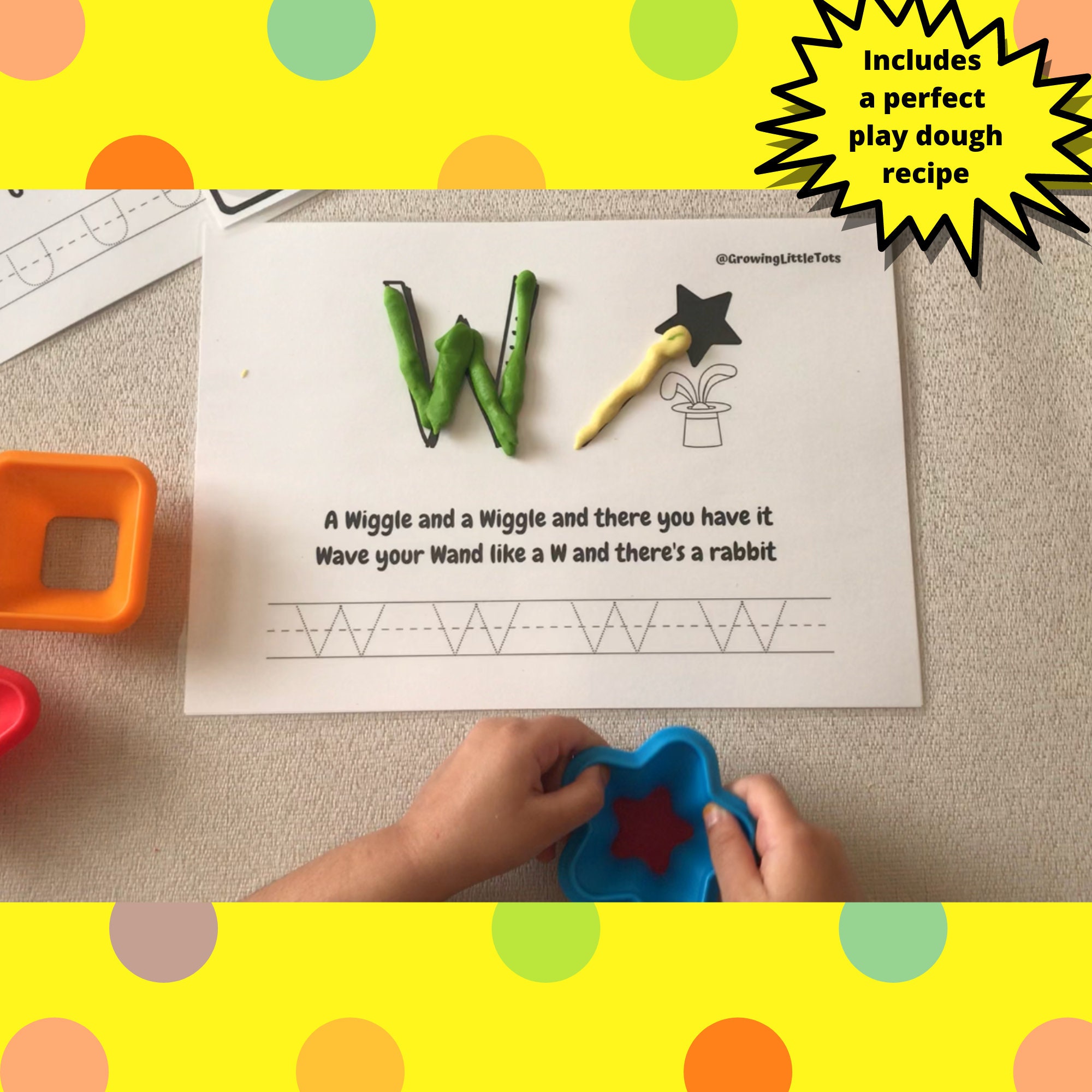 Alphabet Rhyming Play Dough Mat Alphabet Tracing Mat - Etsy