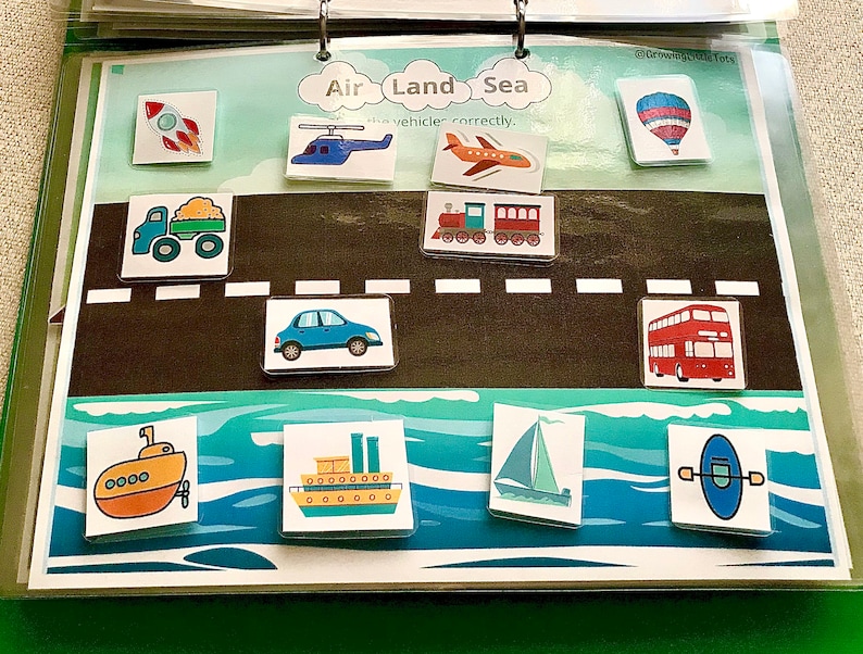 Air Land Sea Activity Transportation Sorting Game Preschool | Etsy