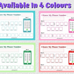 Phone Number Practice Activity Printable, Busy Book, I Know My Phone ...