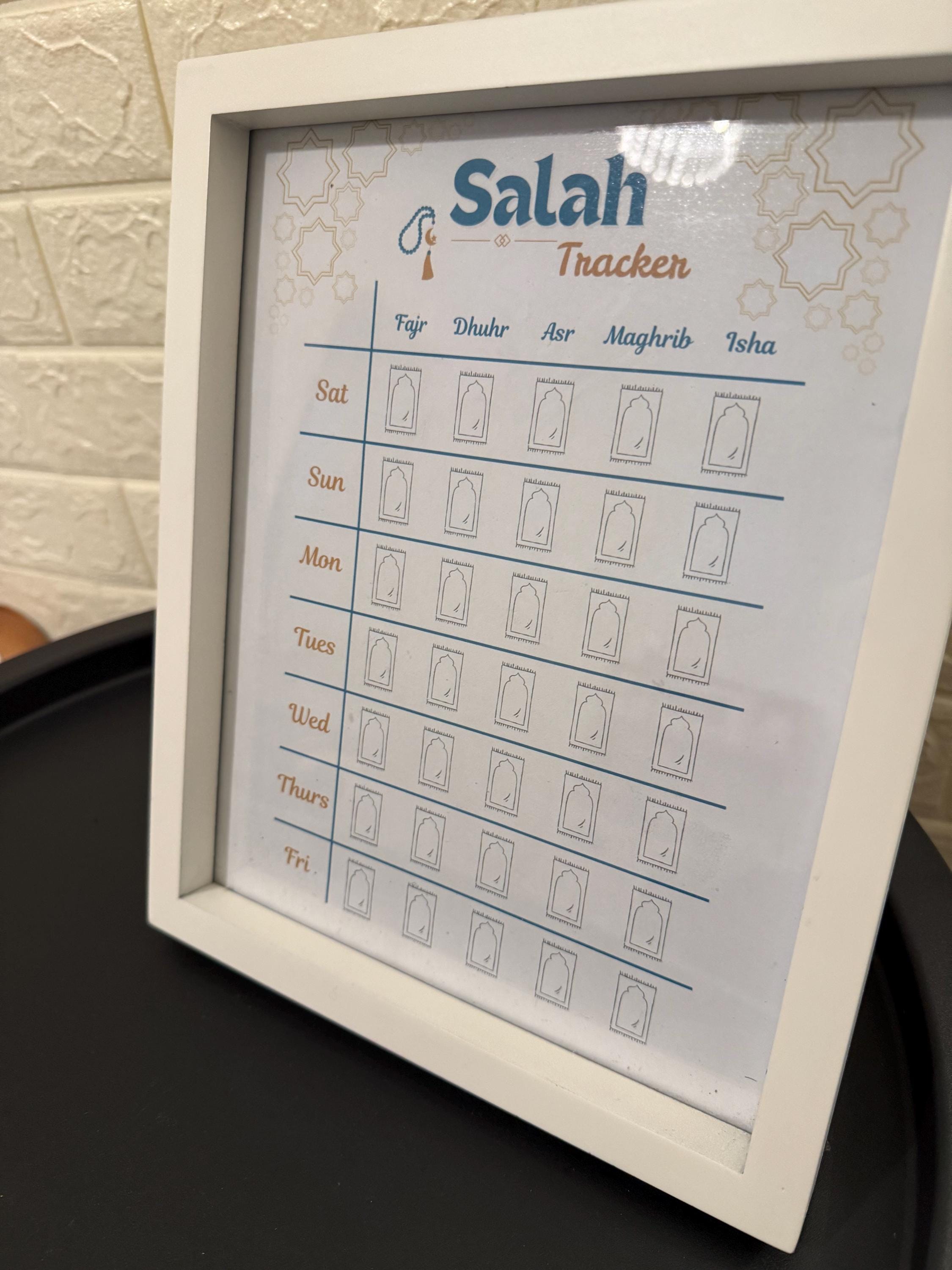 Salah Tracker Printable, Daily Salah Tracker, Salah Chart, Prayer Chart ...