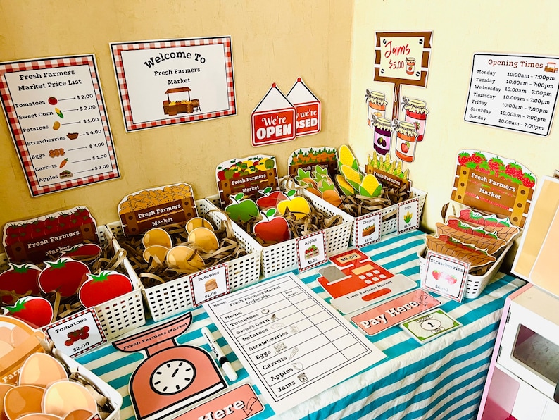 Farmers Market Kit, Dramatic Play Centre Props, Farmers Market ...