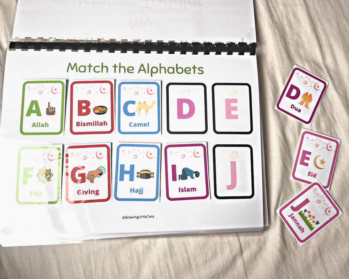 Islamic Toddler Busy Book Islamic Themed Learning Binder - Etsy
