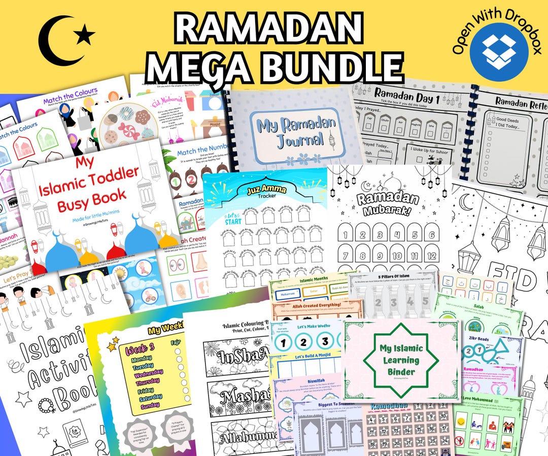 Ramadan Printable Mega Bundle | Islamic Activities, Coloring Pages ...