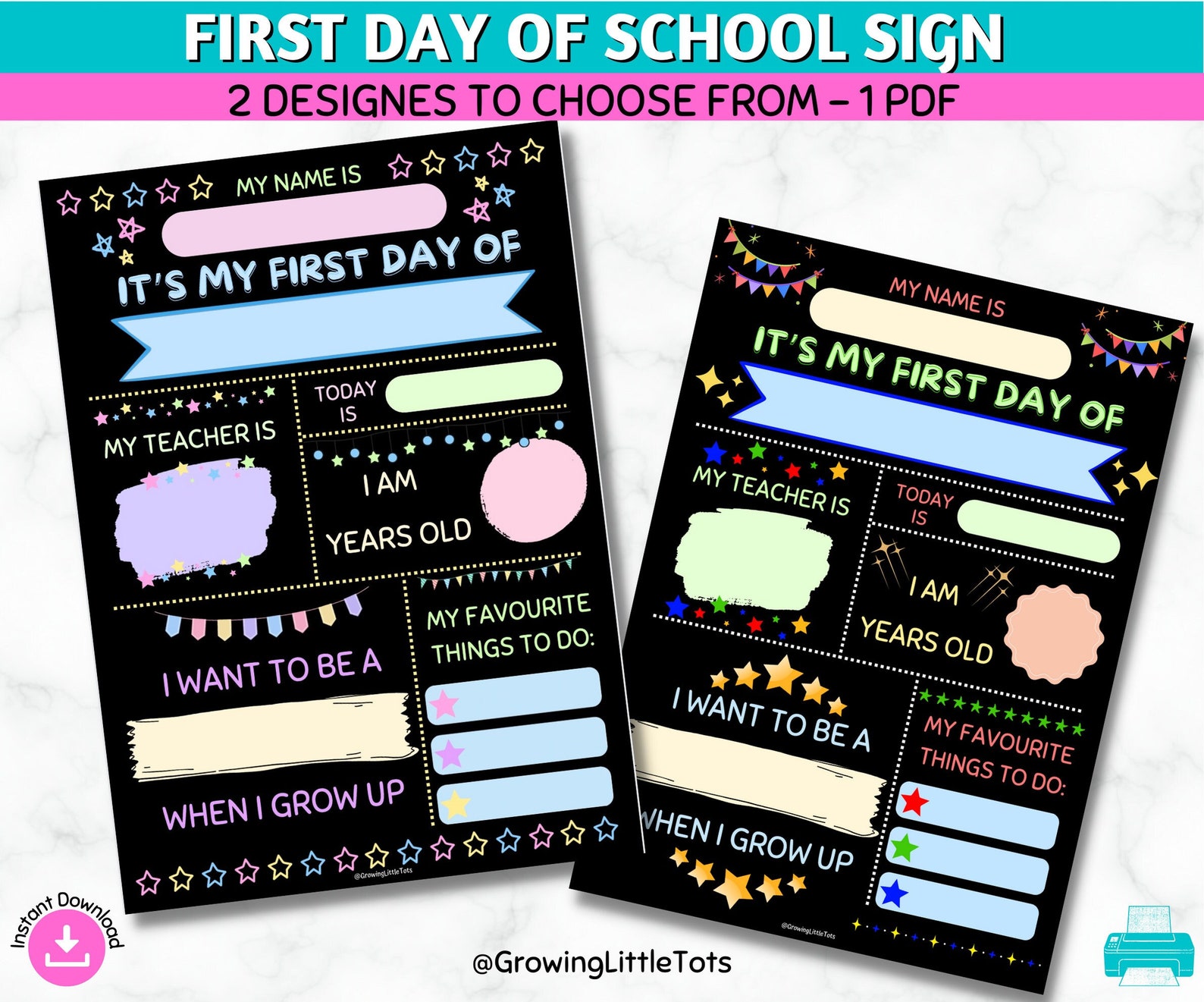 Back to School Poster, First Day of School, Nursery Back to School ...