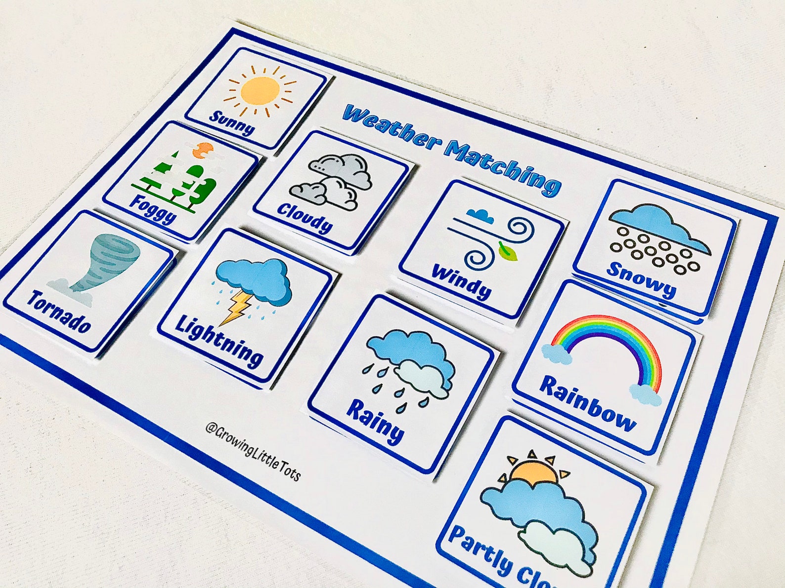 Weather Matching Activity Preschool Busy Book Activity - Etsy