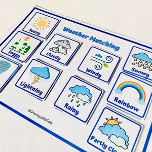 Weather Matching Activity | Preschool Busy Book Activity | Learning ...