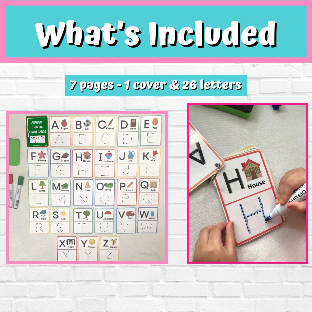 Alphabet Tracing Flash Cards | ABC Flash Cards | Preschool Flash Cards ...