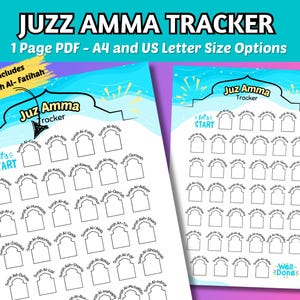 Juz Amma Memorization Tracker for Kids: Quran Surah Chart (PDF) - Etsy
