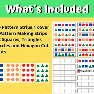 Shapes Pattern Cards | Pattern Strips | Preschool Pattern Activity | AB ...