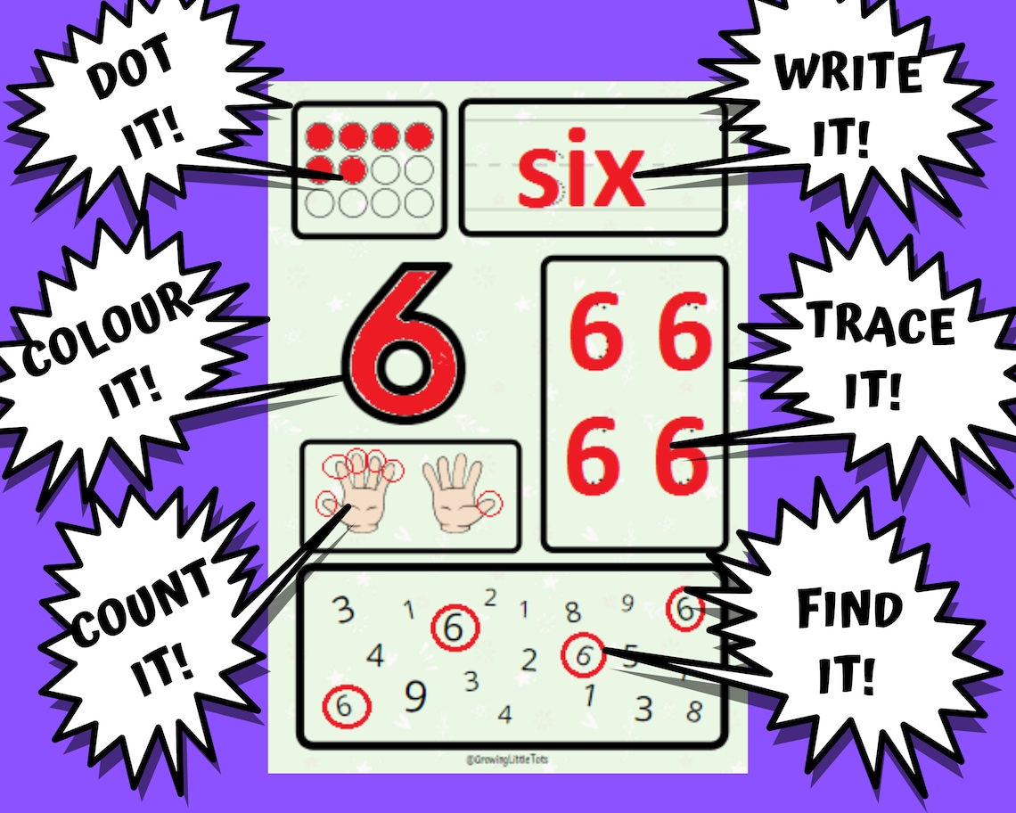 Number 1-10 Tracing Mat Printable Play Dough Mat Tracing - Etsy