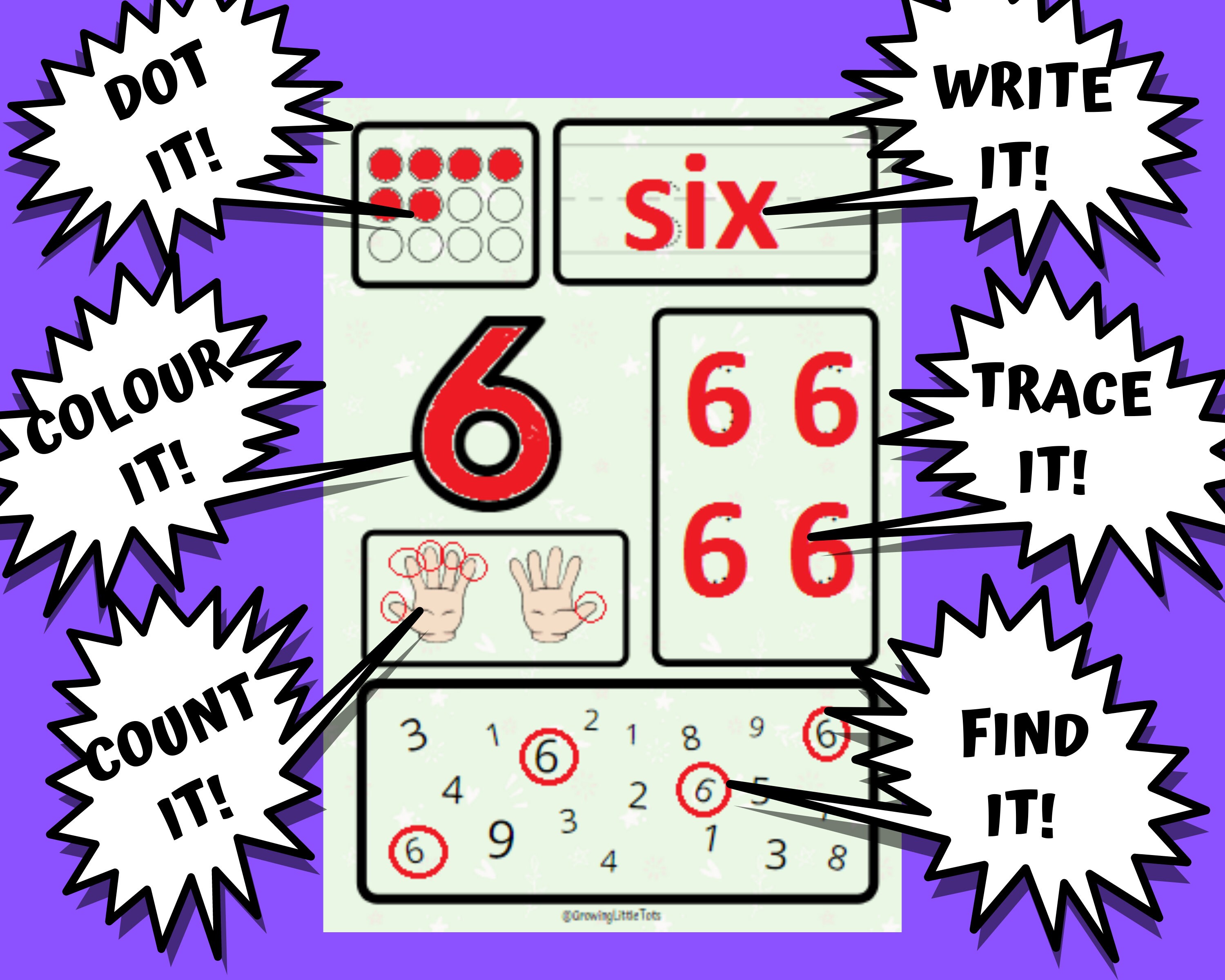 Number 1-10 Tracing Mat Printable Play Dough Mat Tracing Activity ...