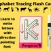 Alphabet Tracing Flash Cards, Animal Themed Flash Cards, Preschool ...