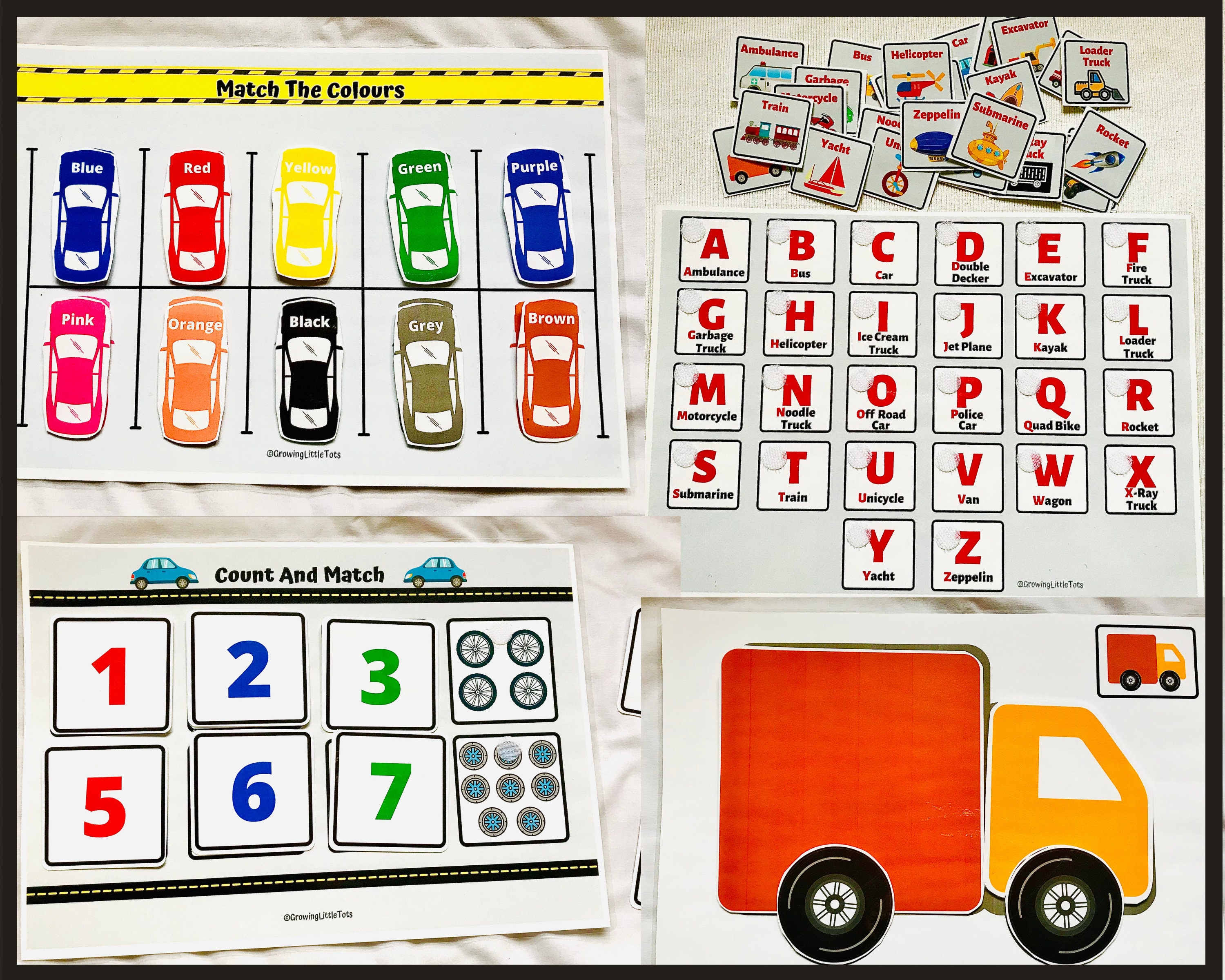 Transportation Learning Binder Cars Busy Book Cars - Etsy