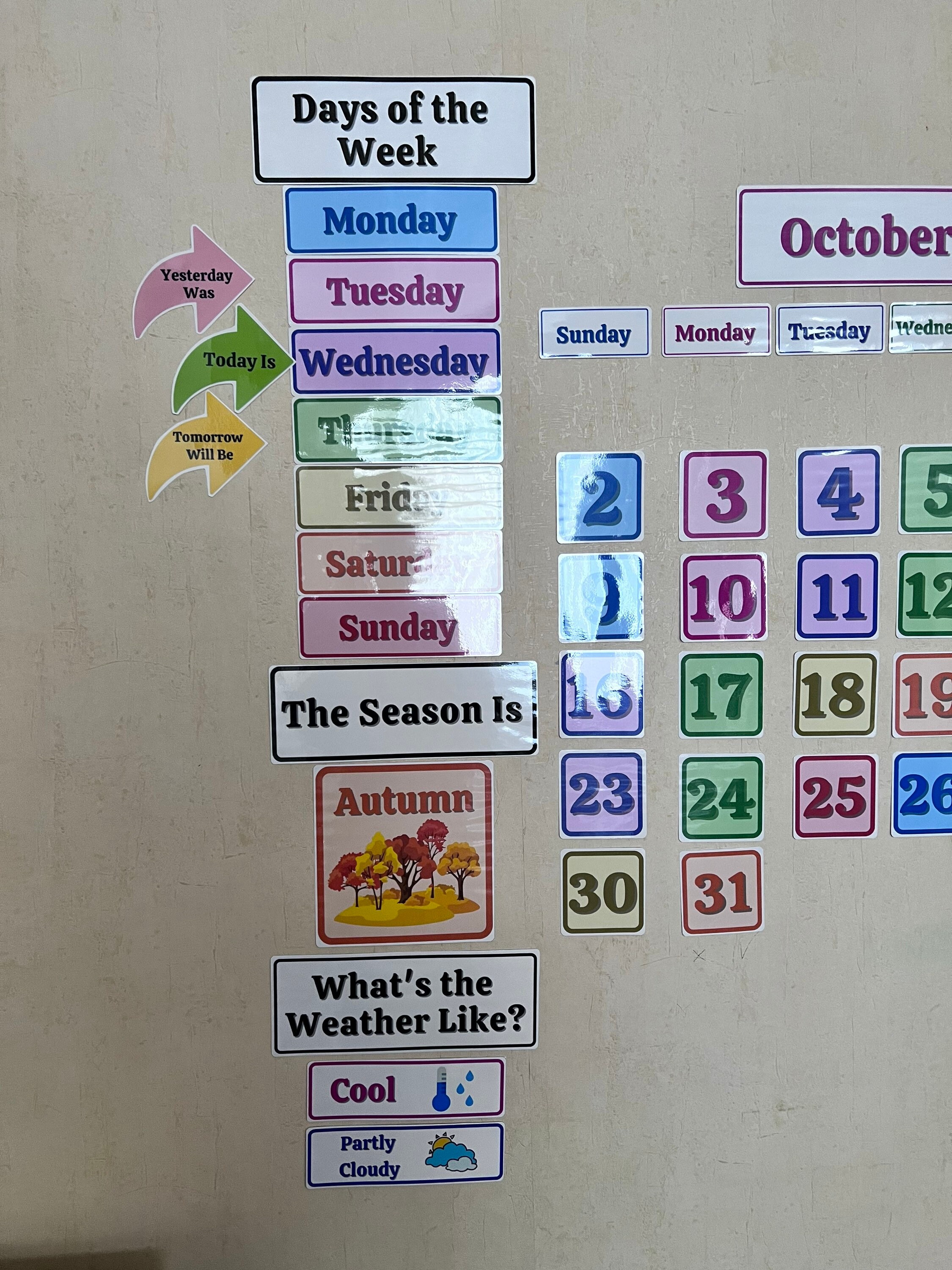 Circle Time Calendar Board Printable: Homeschool Class Focus (PDF) - Etsy