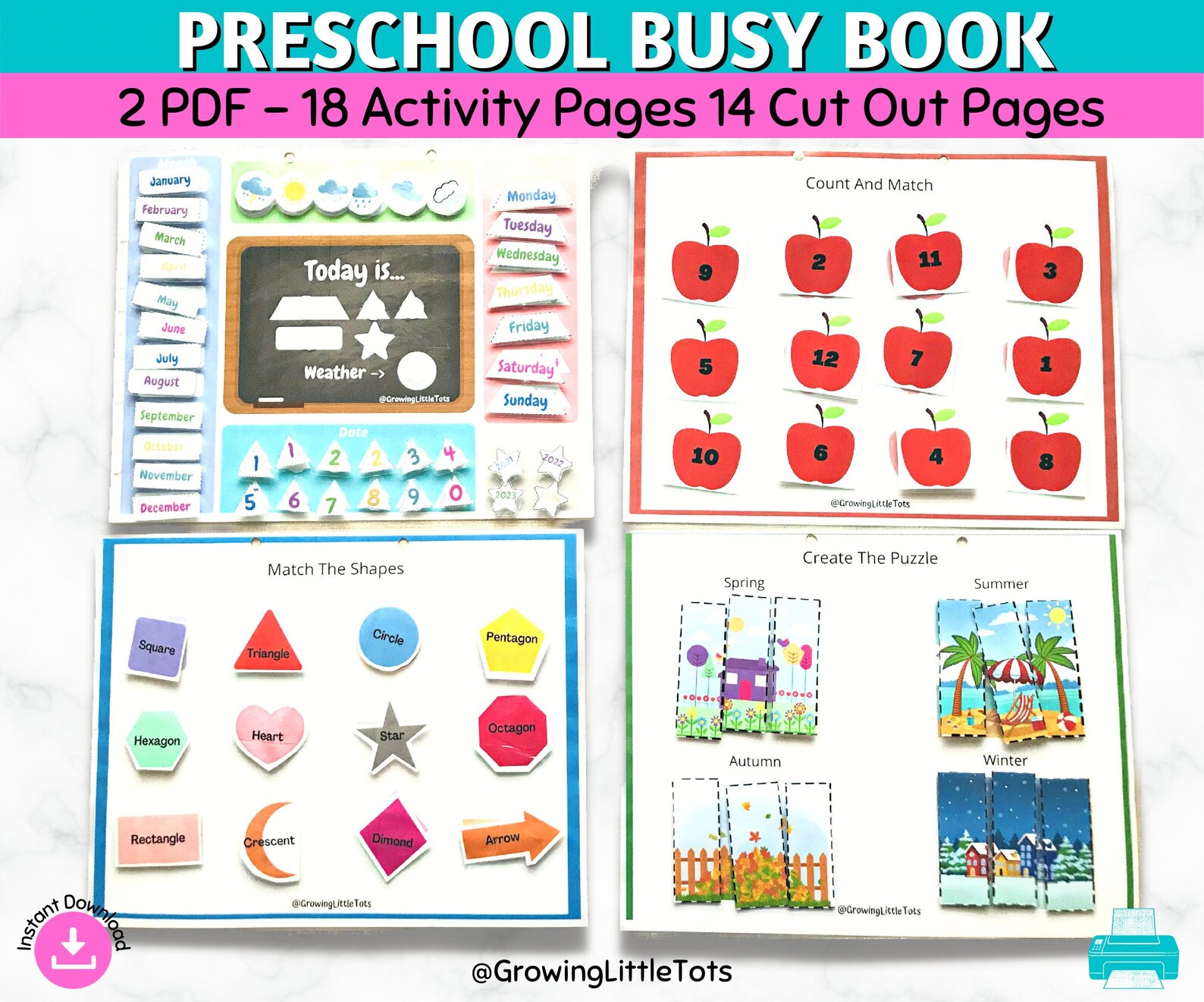 Preschool Busy Book Learning Binder Toddler Learning - Etsy UK