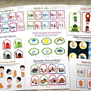 Islamic Toddler Busy Book, Islamic Themed Learning Binder, Ramadan ...