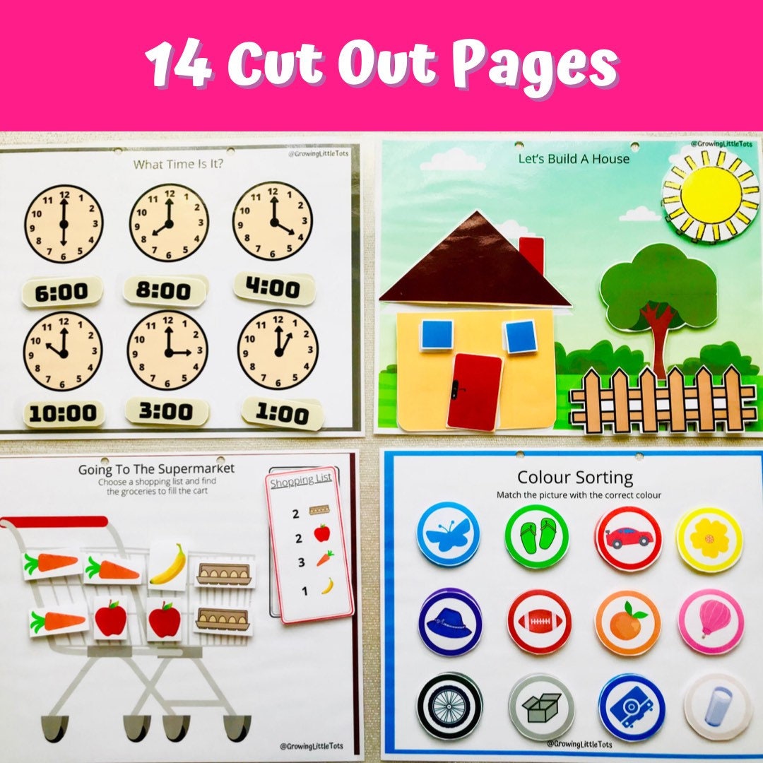 Preschool Busy Book Learning Binder Toddler Learning - Etsy UK