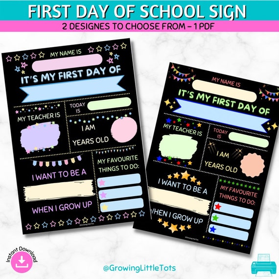 Back to School Poster First Day of School Nursery Back to - Etsy