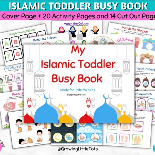 Islamic Toddler Busy Book Islamic Themed Learning Binder - Etsy UK